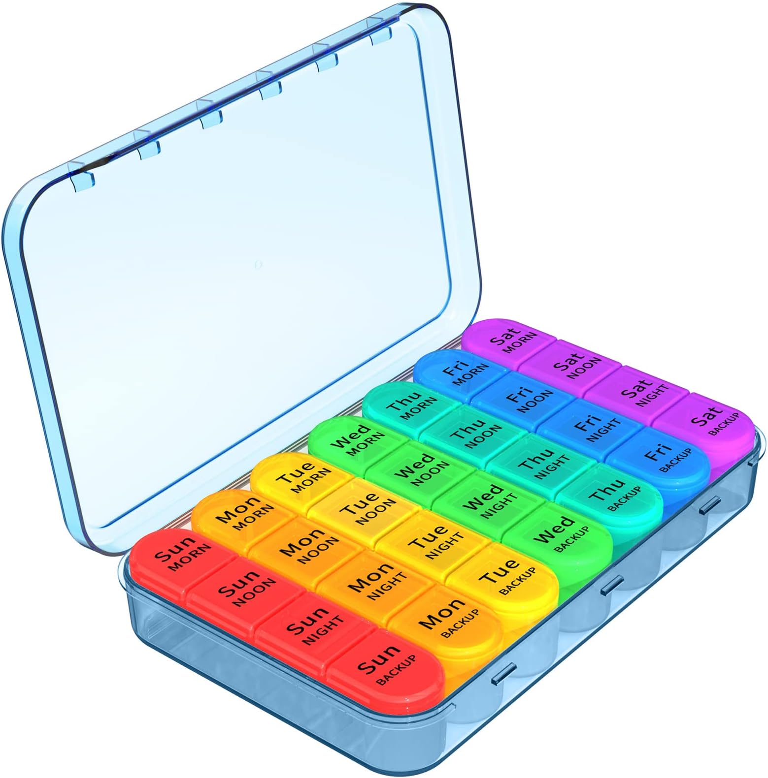 Amazon.com: ZVZM Weekly Pill Organizer 4 Times a Day, Medicine ...