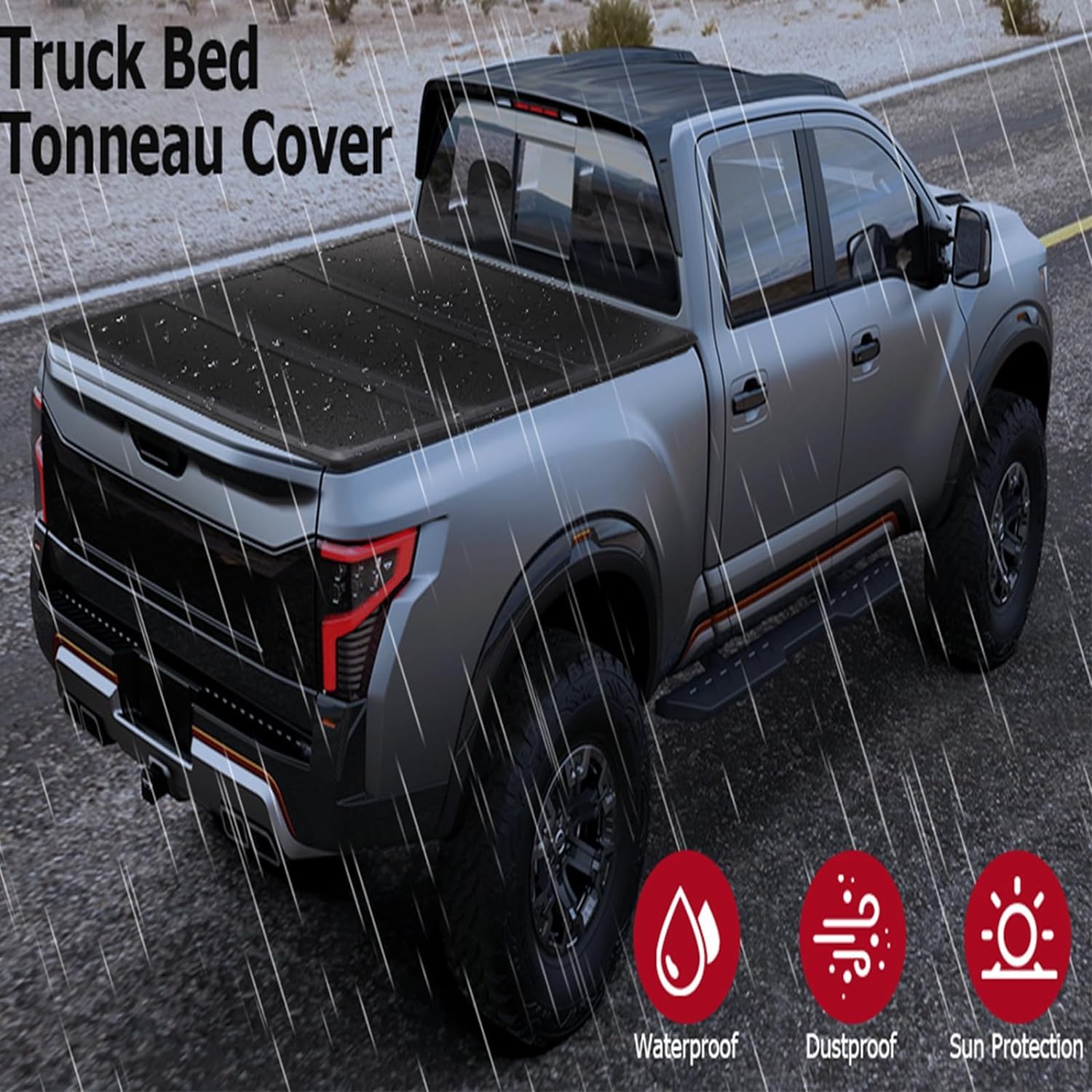 Snapklik.com : MERXENG Hard Folding Truck Bed Tonneau Cover For Ford ...