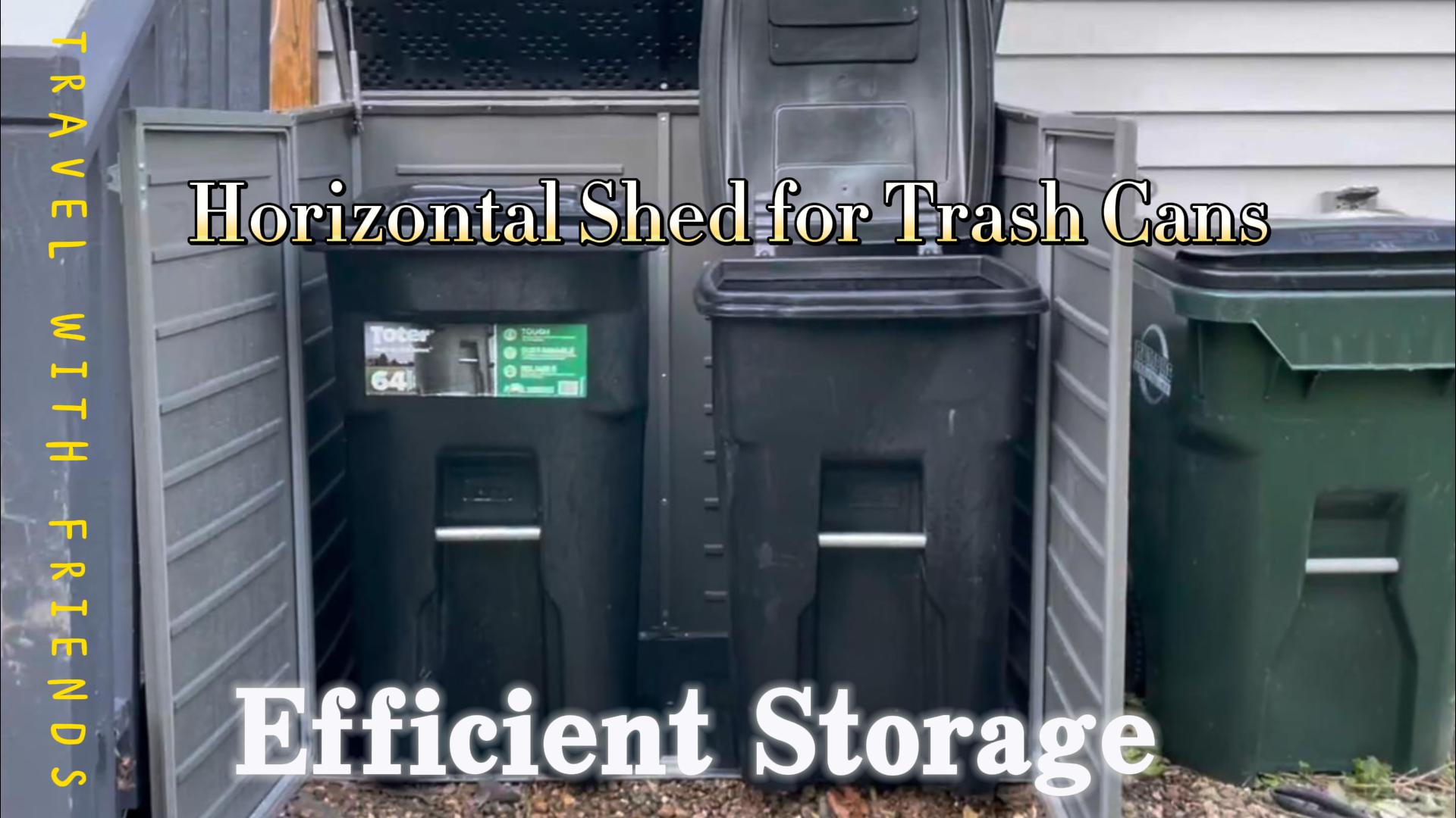 Lockable Trash Can Storage 49.5 Cu Ft Resin Storage Shed - 4.6x4.1 FT ...