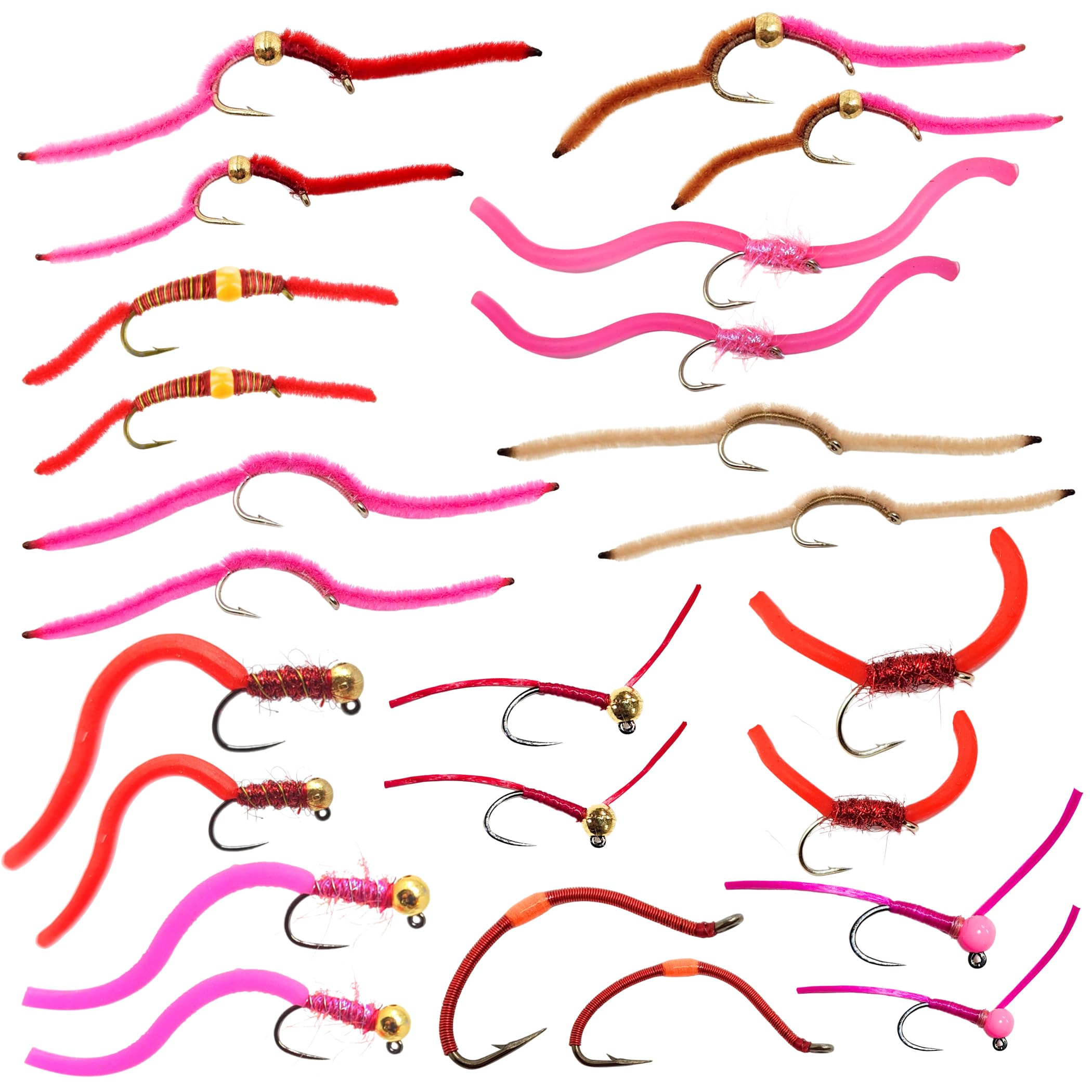 Snapklik.com : The Fly Crate 24 San Juan Worm Fly Fishing Flies ...