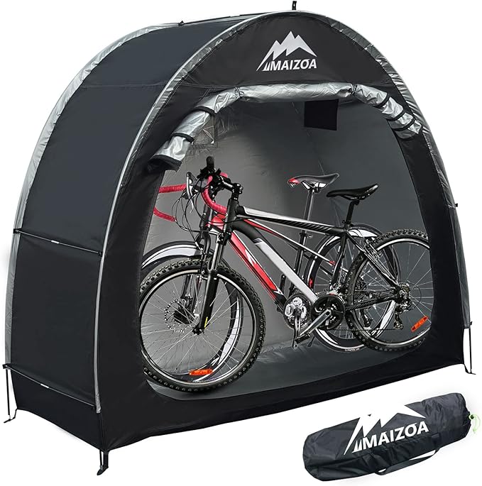 MAIZOA Foldable Bicycle Tent, Outdoor Aluminum Alloy Bracket Bicycle ...