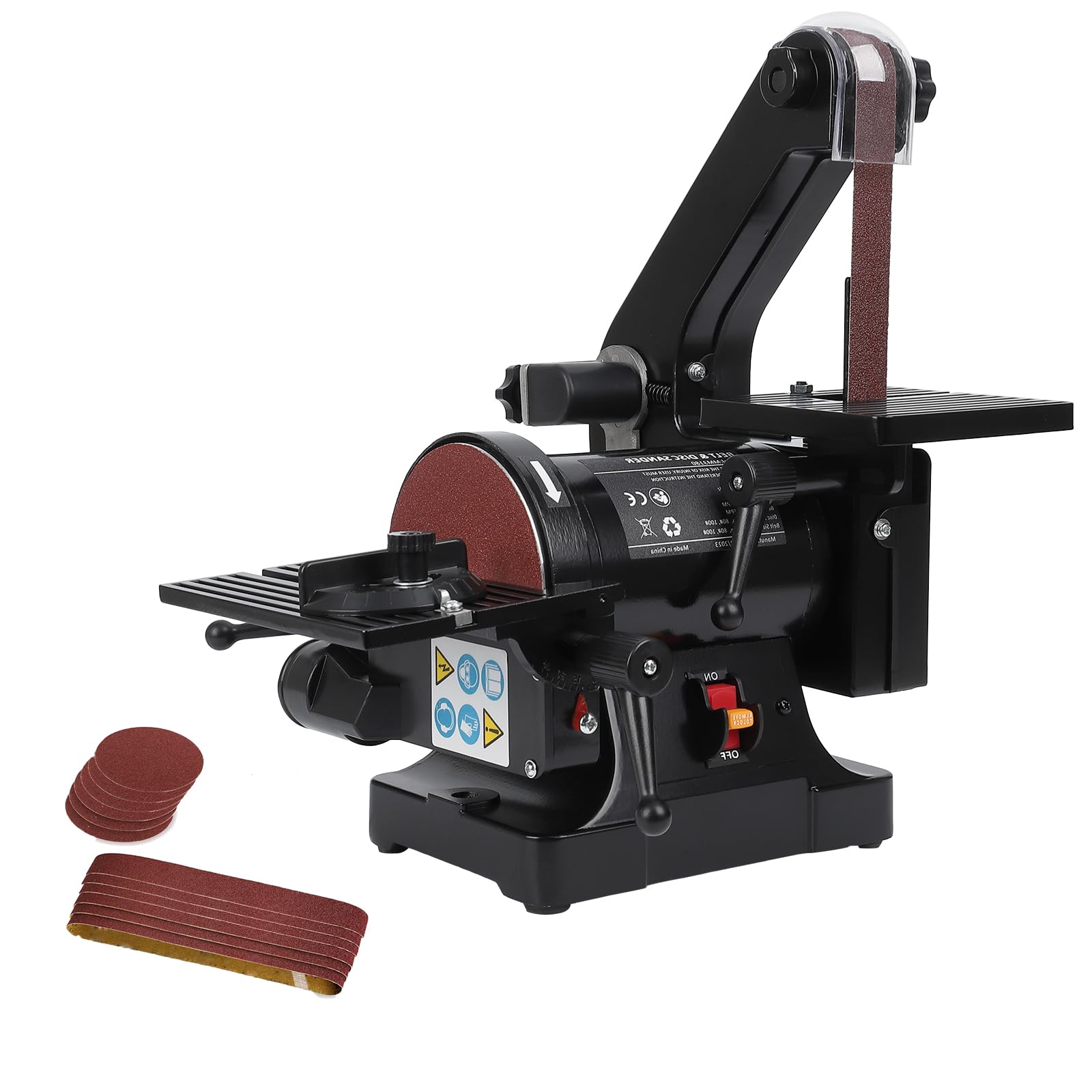 1'' x 30'' Belt Sander and 5'' Disc Sander, Professional Benchtop Belt ...