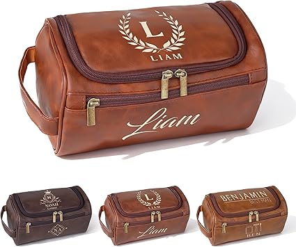 Amazon.com : Personalized Hanging Toiletry Bag for Men, Custom ...
