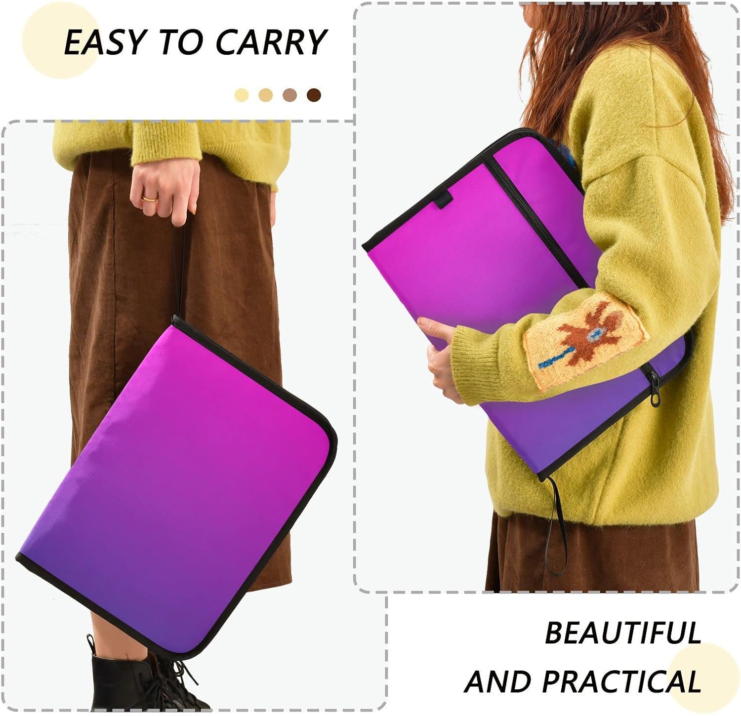 Purple Gradient Expanding File Folders for Documents A4 Letter Size ...