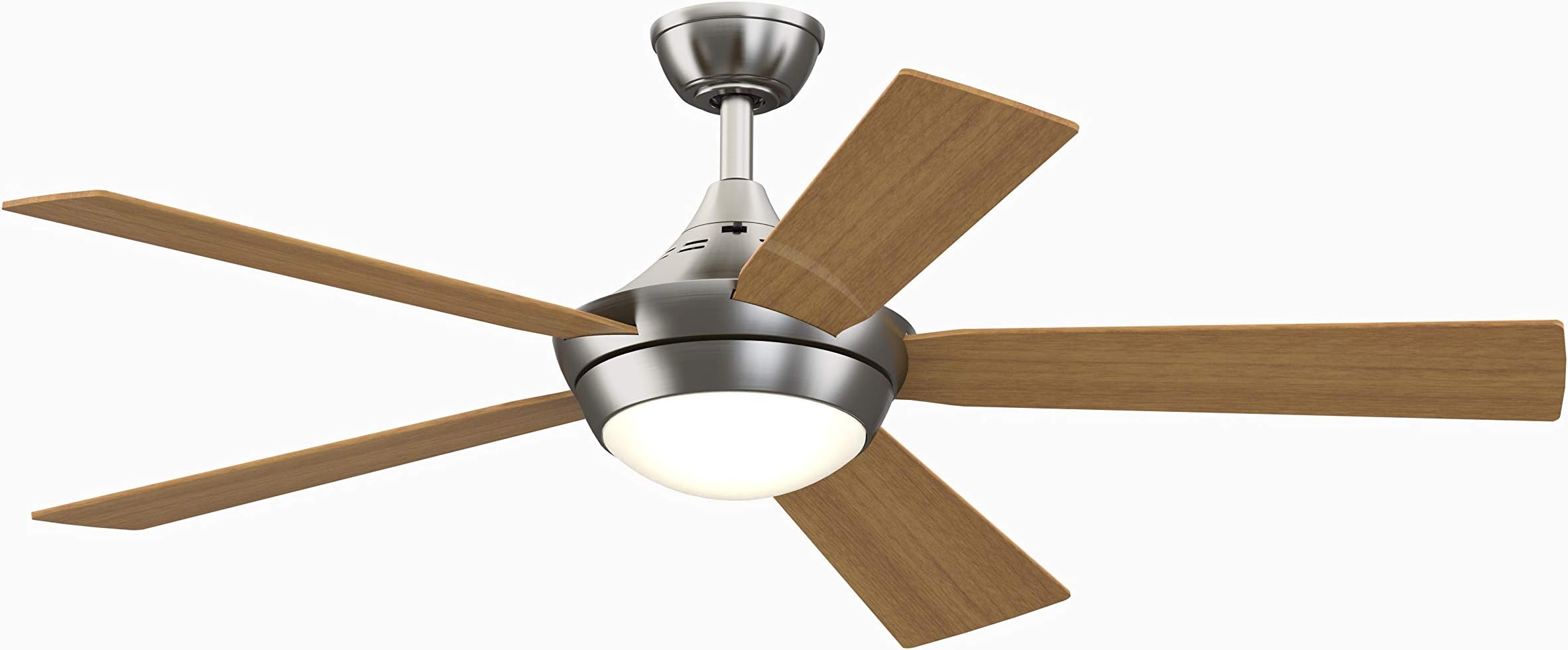 Intertek 3-Light Brushed Nickel Ceiling Fan Shades LED Light Kit LK1905 ...