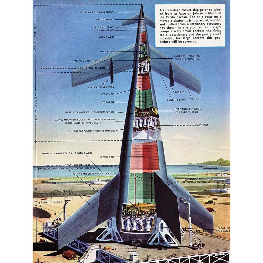 Rocket Ship Taking Off Drawing