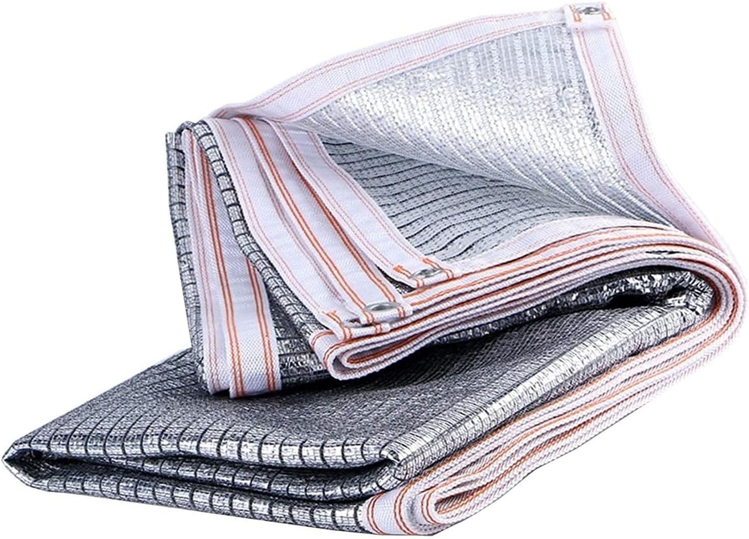 Heavy-Duty Aluminet Shade Cloth, 75% Sunblock Shade Net with Grommets ...