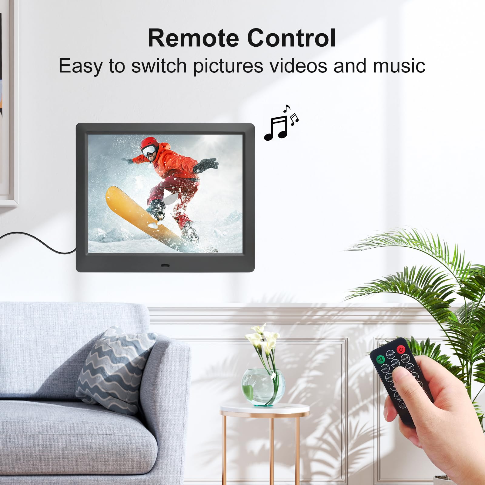 Remote Led Picture Frame Andoer 15.4 Inch 1280 * 800 Resolution LED