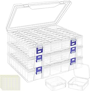LINYAPRY Bead Organiser Box, 138 Pcs Small Bead Organisers and Storage ...