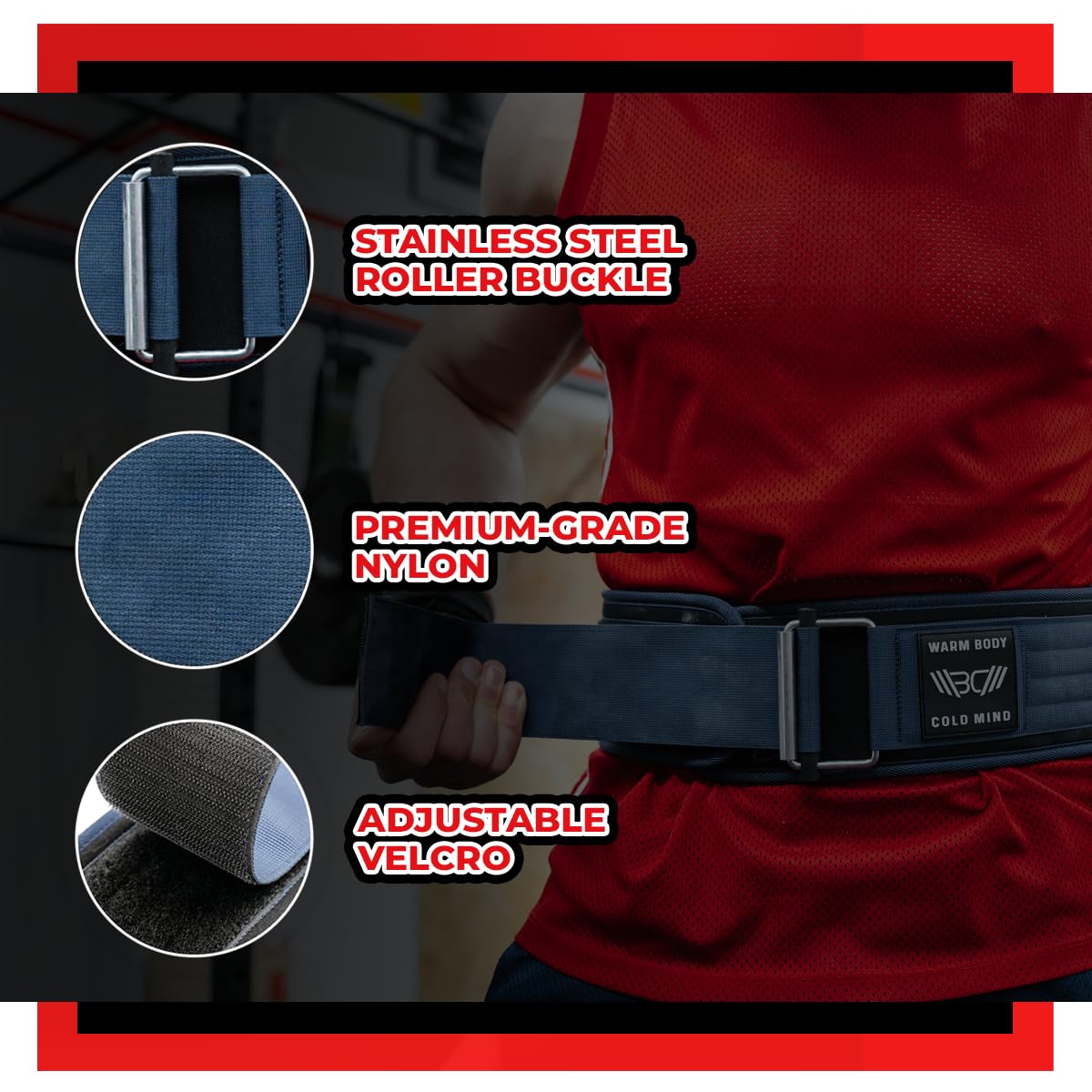 Snapklik.com : WARM BODY COLD MIND 4" Self Locking Weight Lifting Belt ...