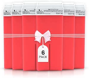 DERMAWAX 6x100ml Rose Roll-On Wax Roller-Wax Cartridge Refill Set ...