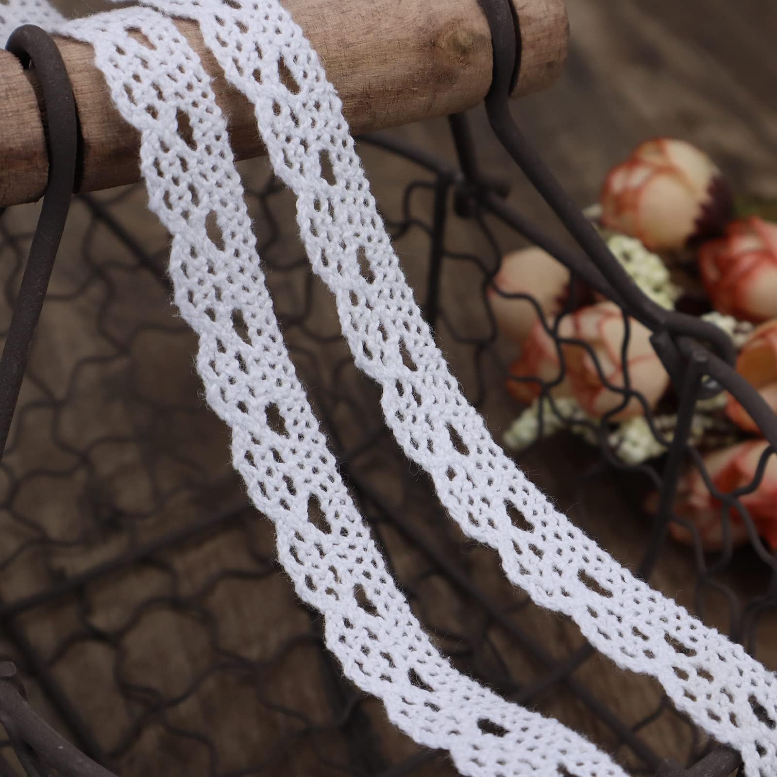 Lace Crochet 1 Yard Crochet Lace Ribbon Trim - Embroidered Polyester ...