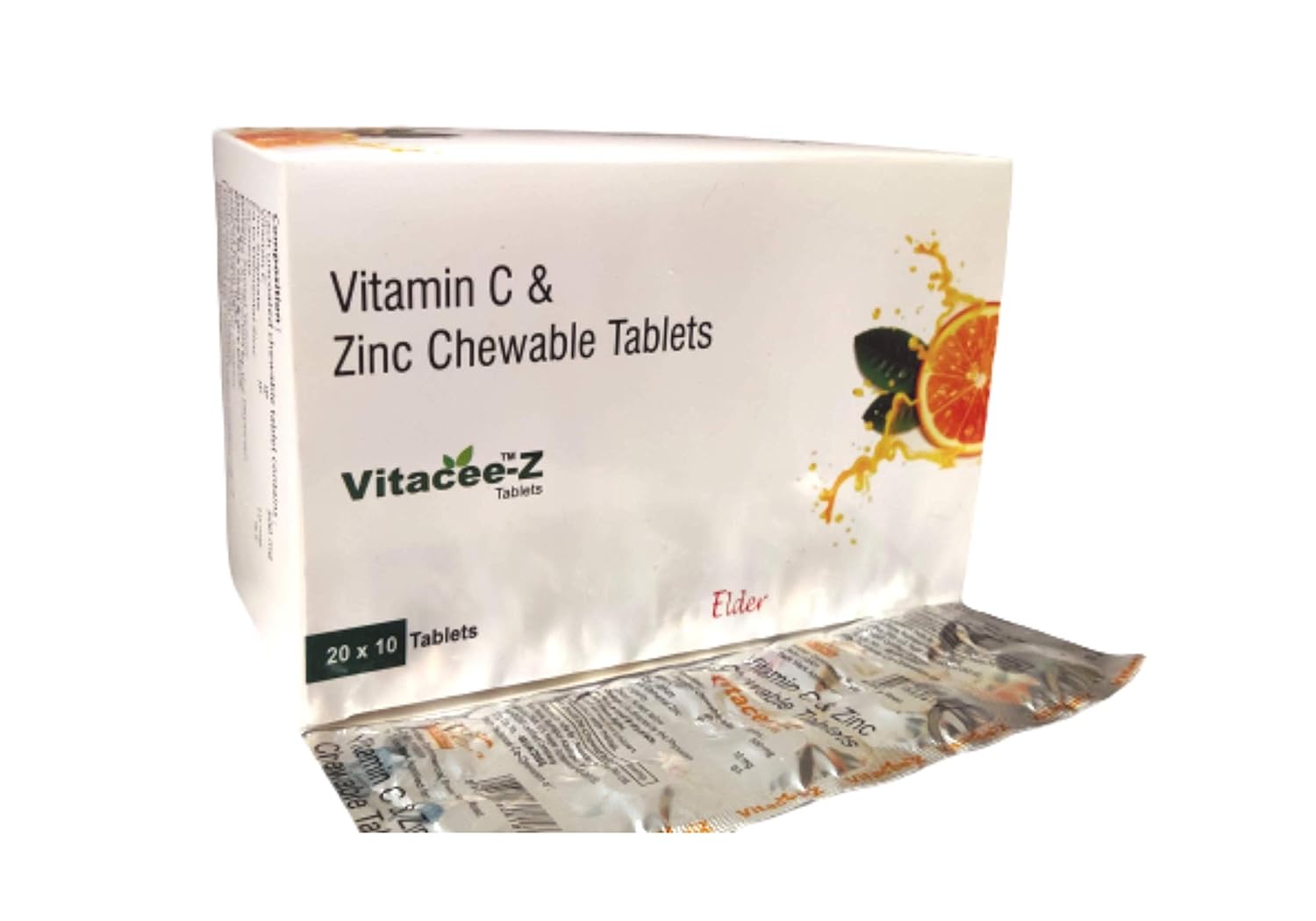 Elder Vitacee Z (Vitamin C & Zinc) 200 Chewable Tablets : Amazon.in ...