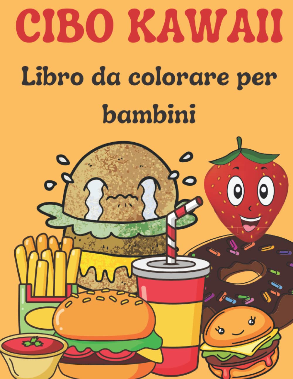 Buy CIBO KAWAII Libro da colorare per bambini: 50 adorabili e ...