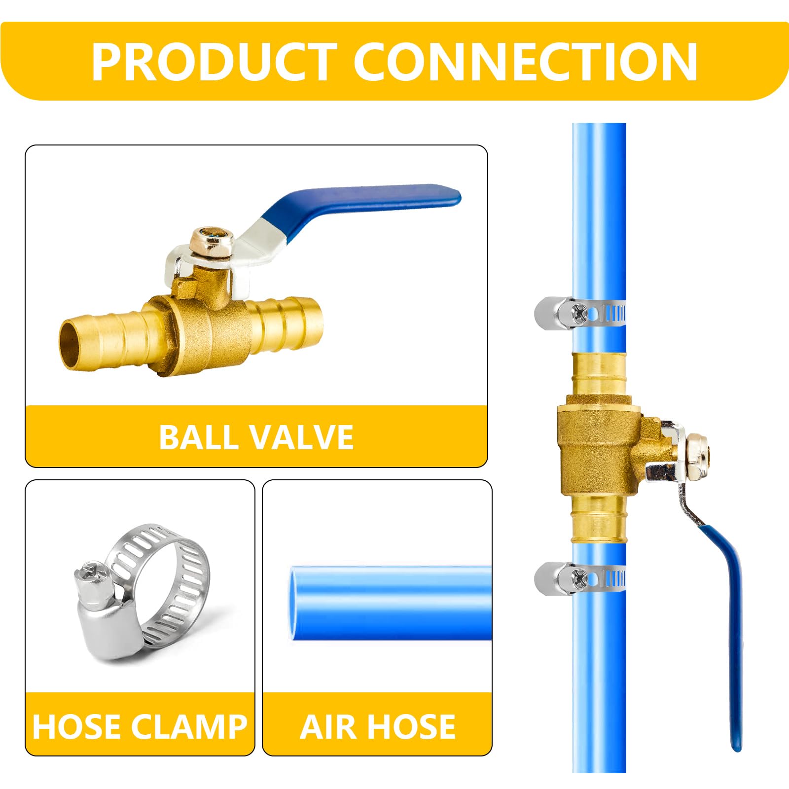 Snapklik.com : Metalwork PEX Valve 5/8" Barb, Heater Hose Barbed Valves ...