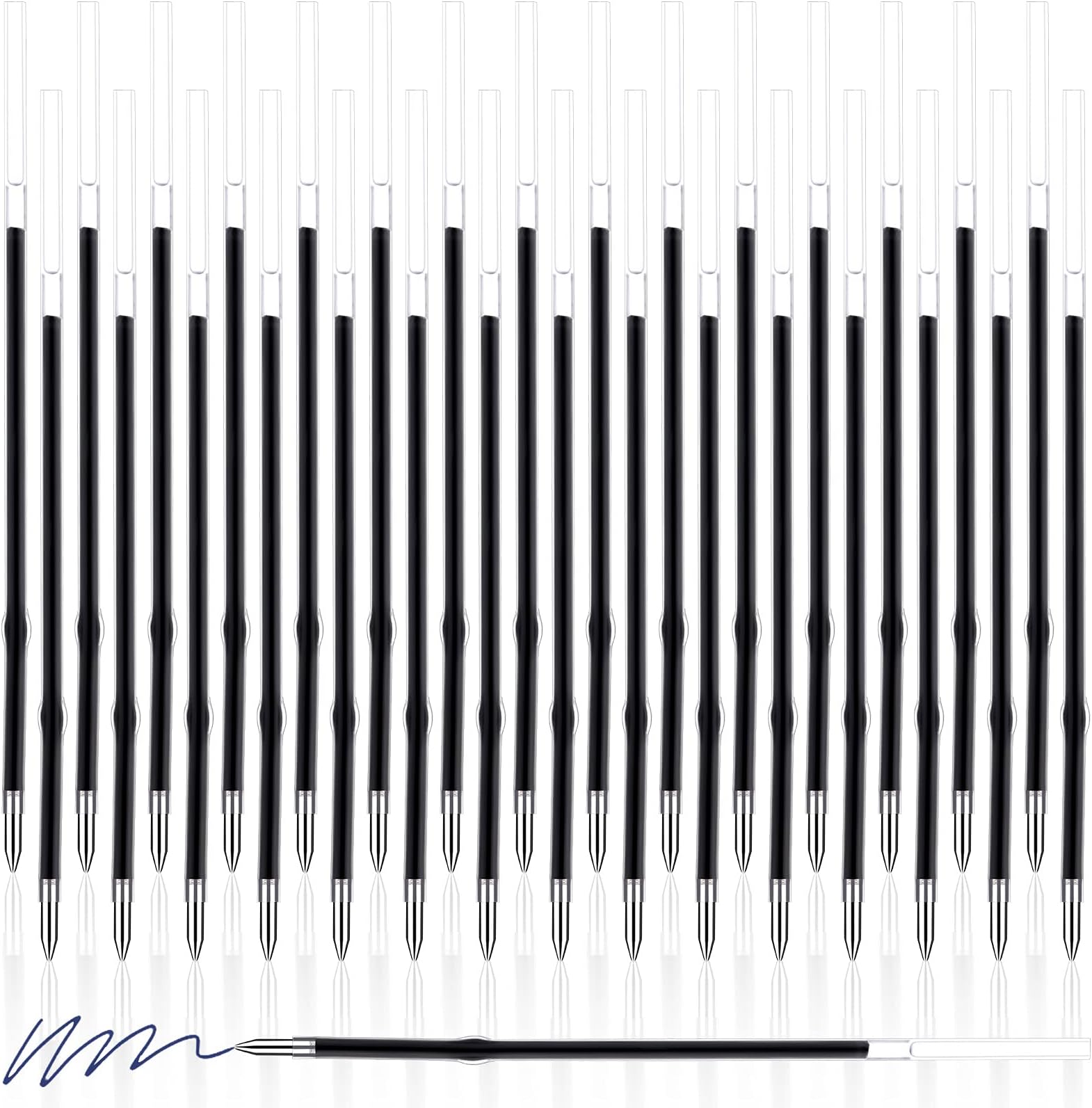 Amazon.com : 30 Pieces Retractable Ballpoint Pen Refills Ink Pen ...