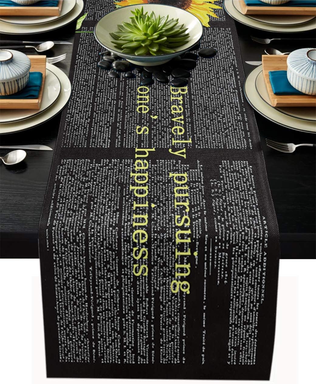 Amazon.com: Table Runner 13x48 Inches Long for Dining Room Sunflower ...