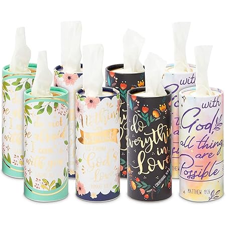 Amazon.com: Cylinder Tissue Boxes, 400 Wipes, Religious Quotes (8 Pack ...