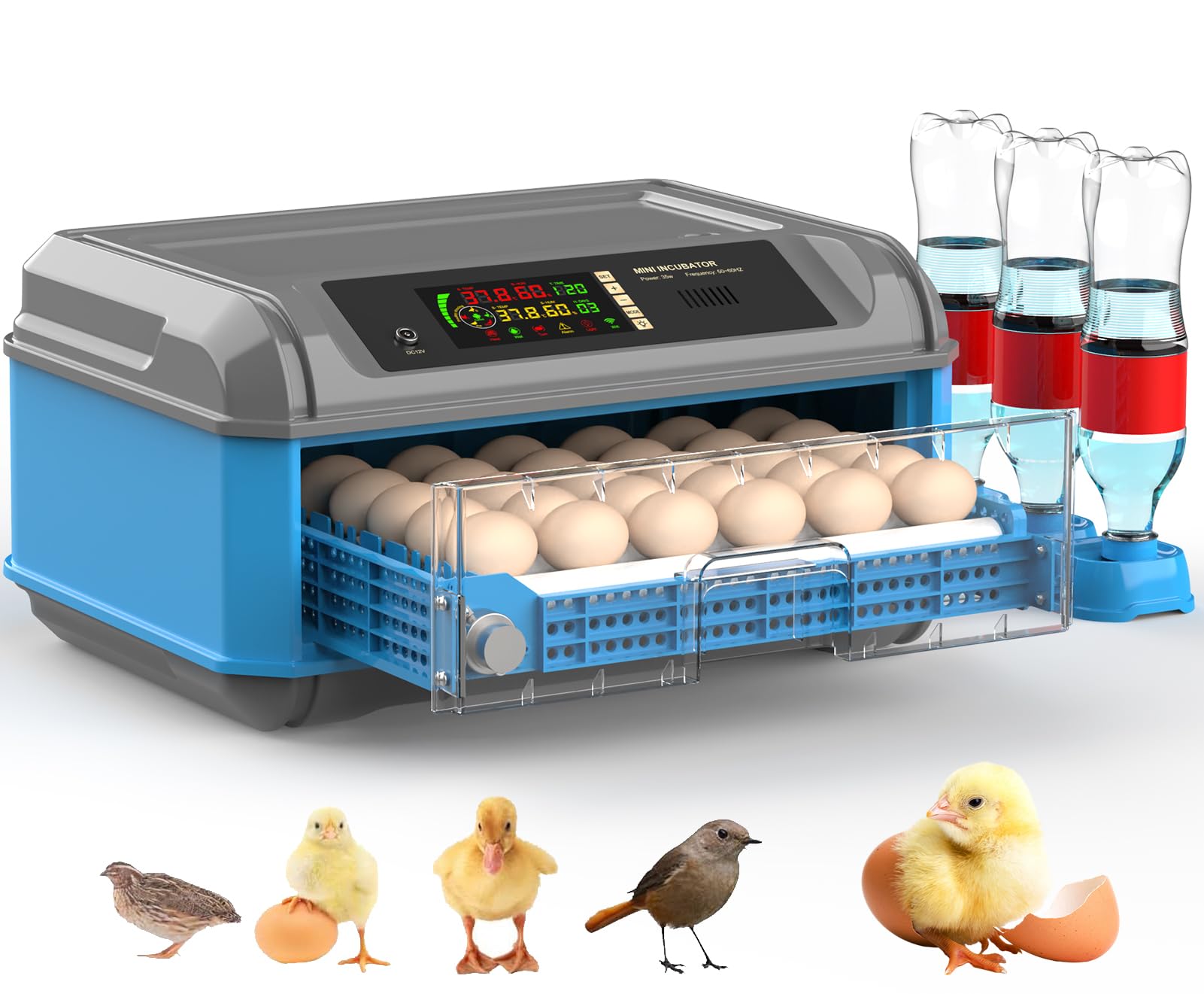 24 Egg Incubators, Fully Automatic Incubator Eggs Humidity Control and ...