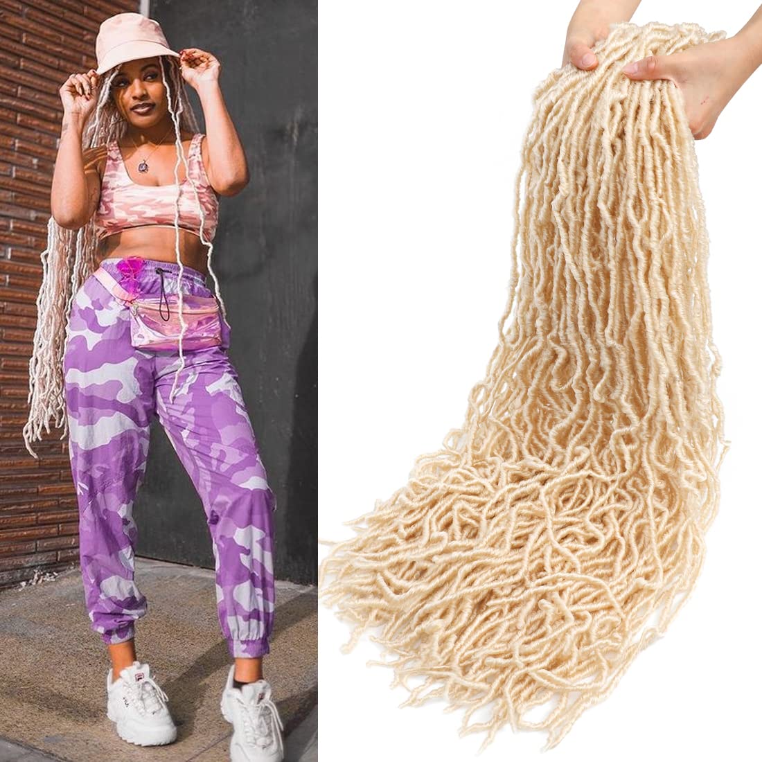 Amazon.com : 40 Inch New Soft Locs Crochet Hair 613# 6 Packs Faux Locs ...