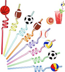 Amazon.com: LLMSIX 8 Pieces Crazy Straws for Kids Plastic Straws ...