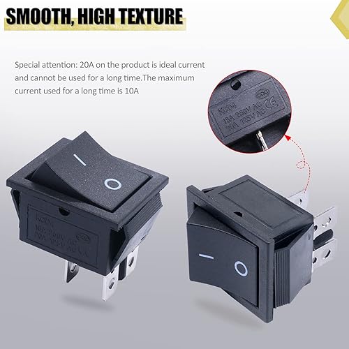 Snapklik.com : 2Pcs Rocker Switch 4 Pins 2 Position ON/Off AC 10A/125V ...