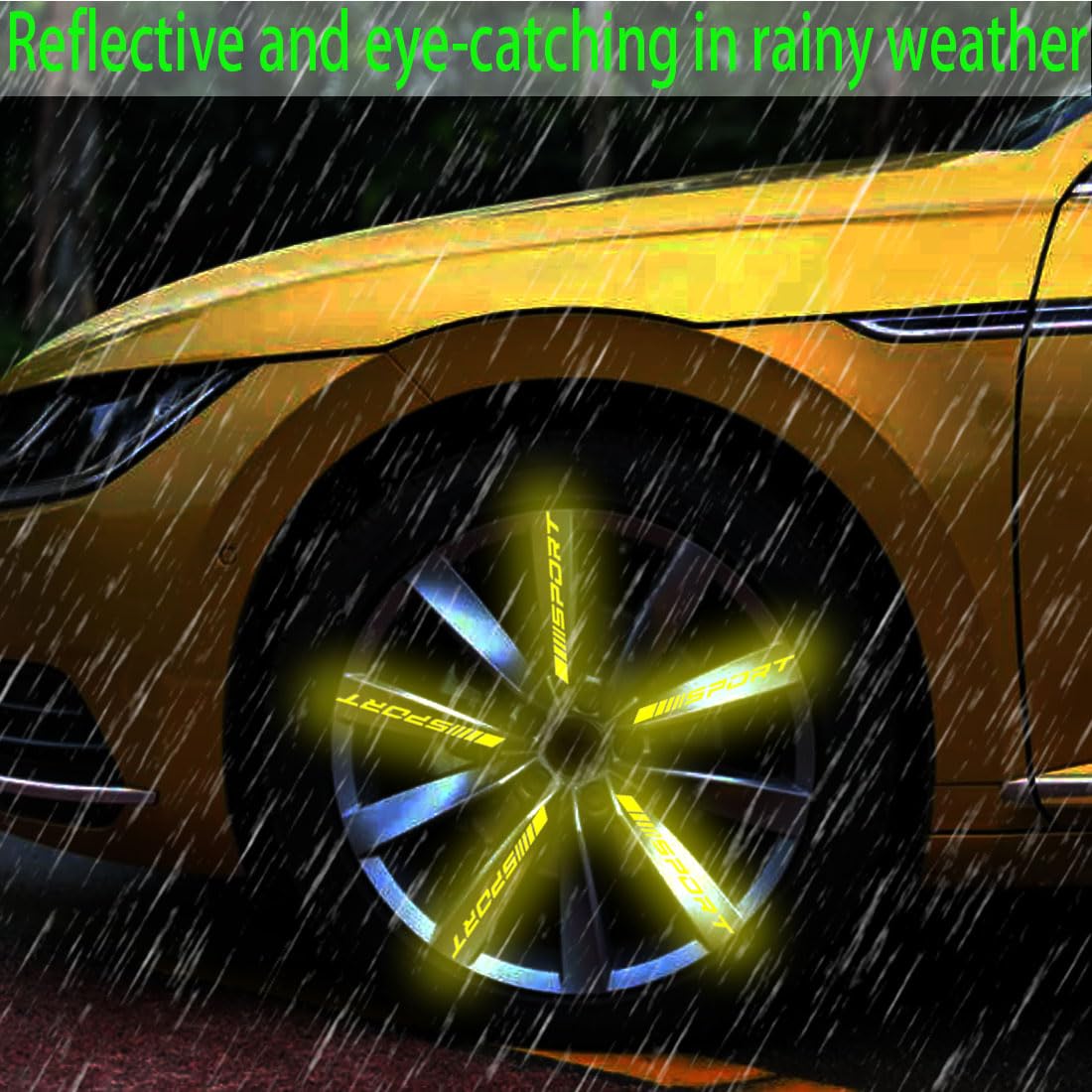 Snapklik.com : 20PCS Universal Reflective Rim Stripe Sticker,Car Wheel ...