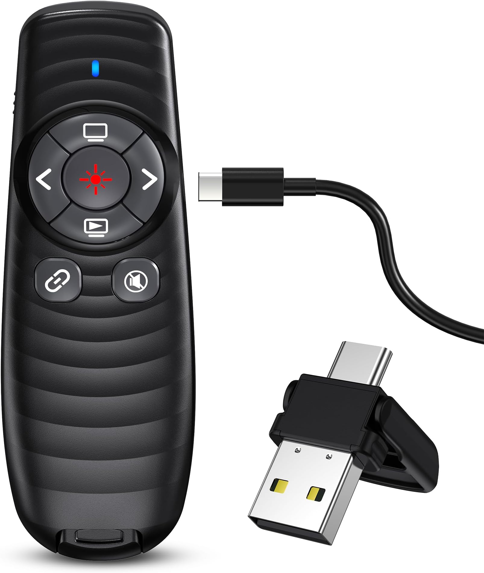 Presenter USB C, 2.4 GHz Wireless Powerpoint Fernbedienung via USB A ...
