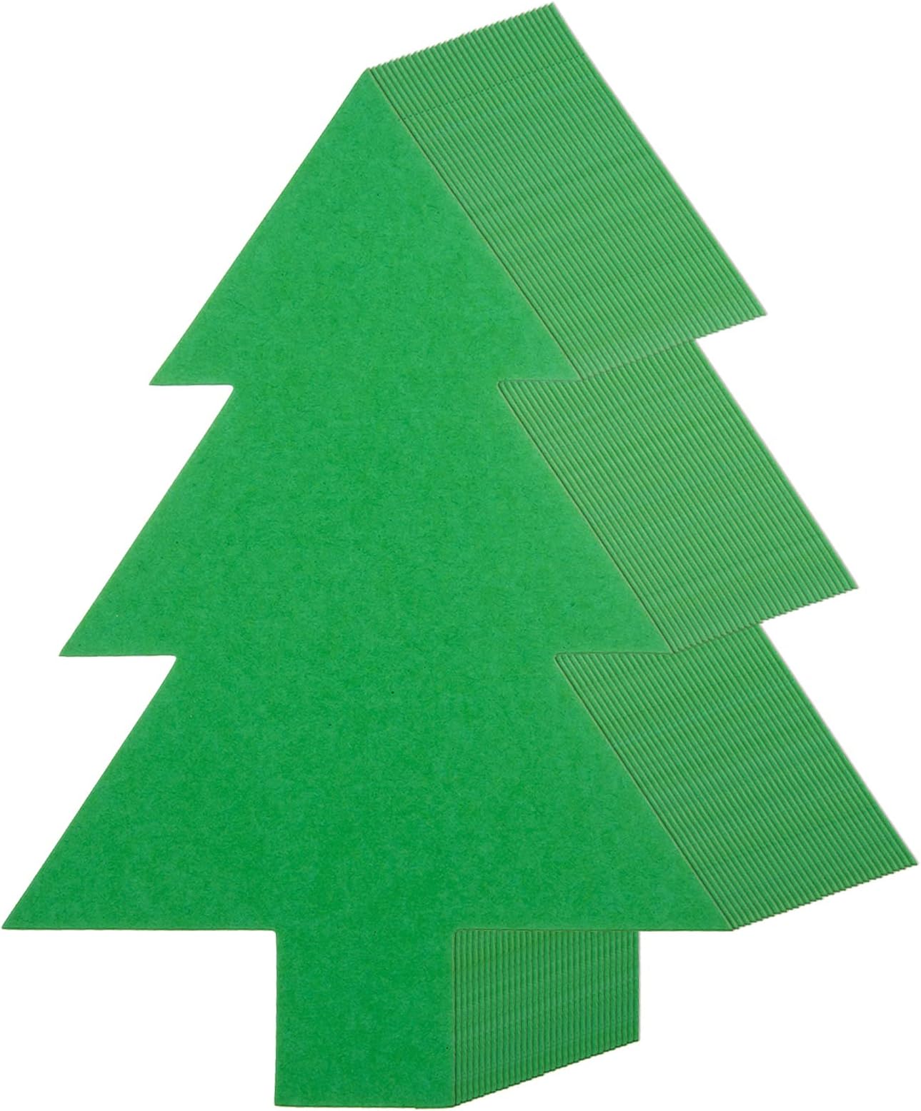 Amazon.com: 72 Pcs Large Christmas Tree Shape Cutouts - Green Paper Die ...