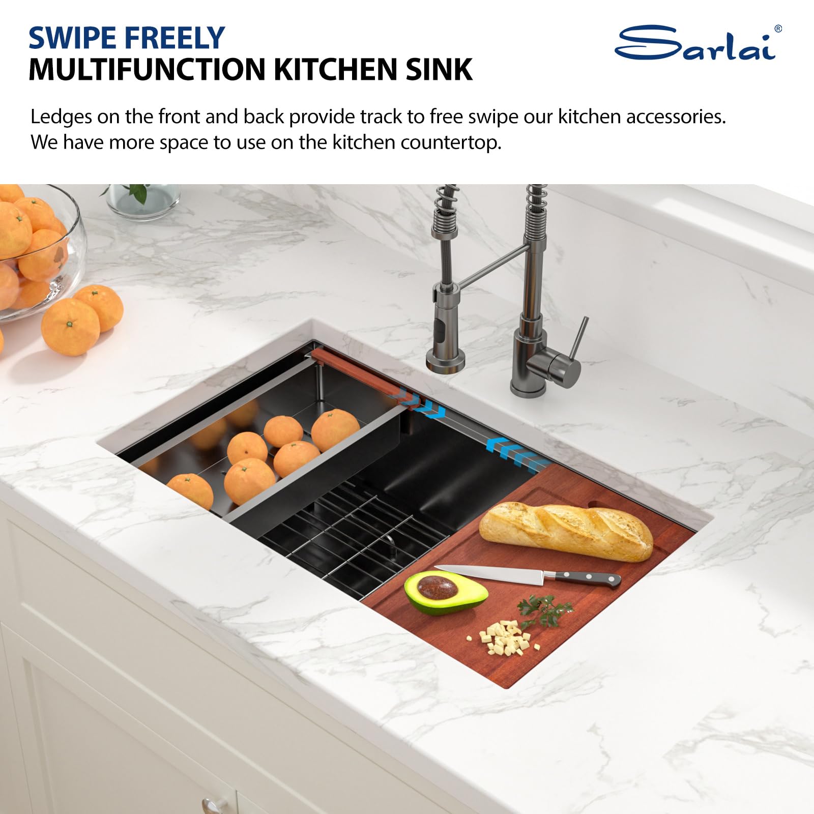 Snapklik.com : 32 Undermount Sink Black Stainless - 32 X19 Kitchen Sink ...