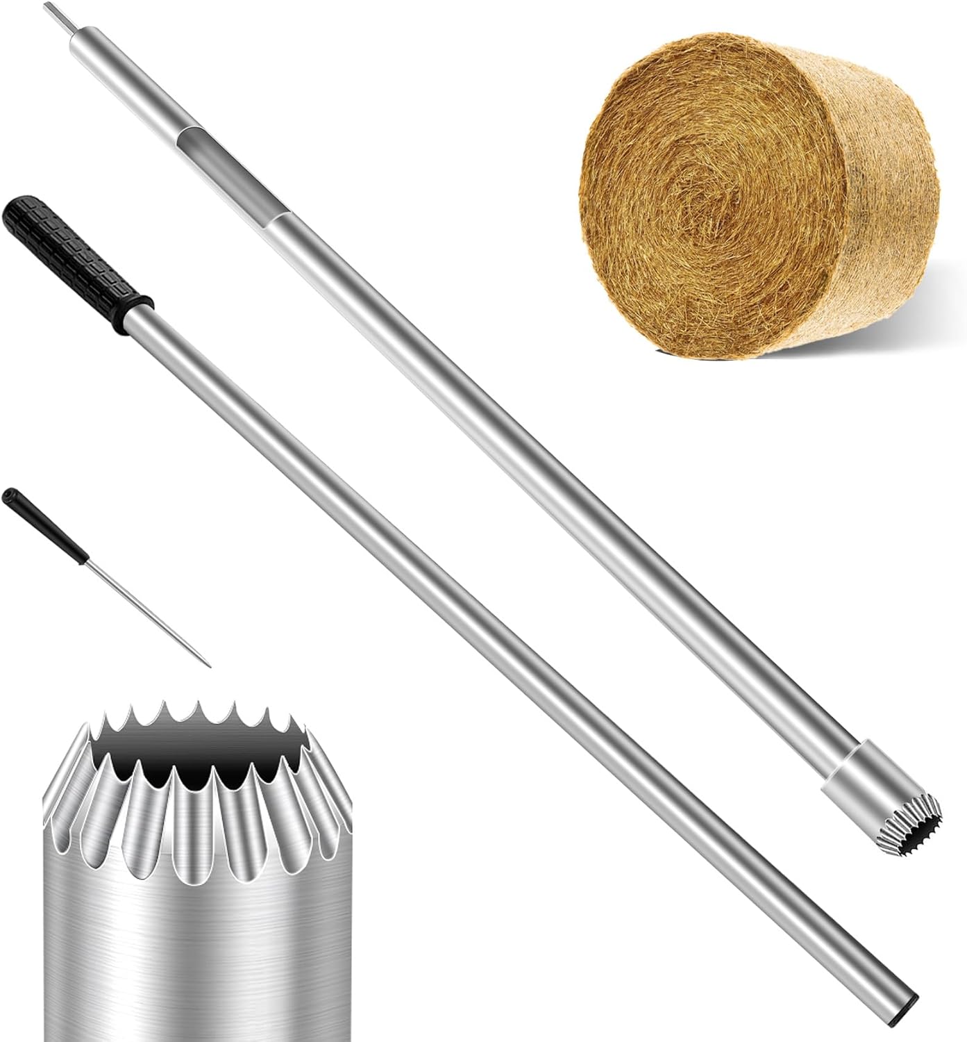Upgraded Hay Probe Bale Sampler, 26in Stainless Steel Hay Kit and ...