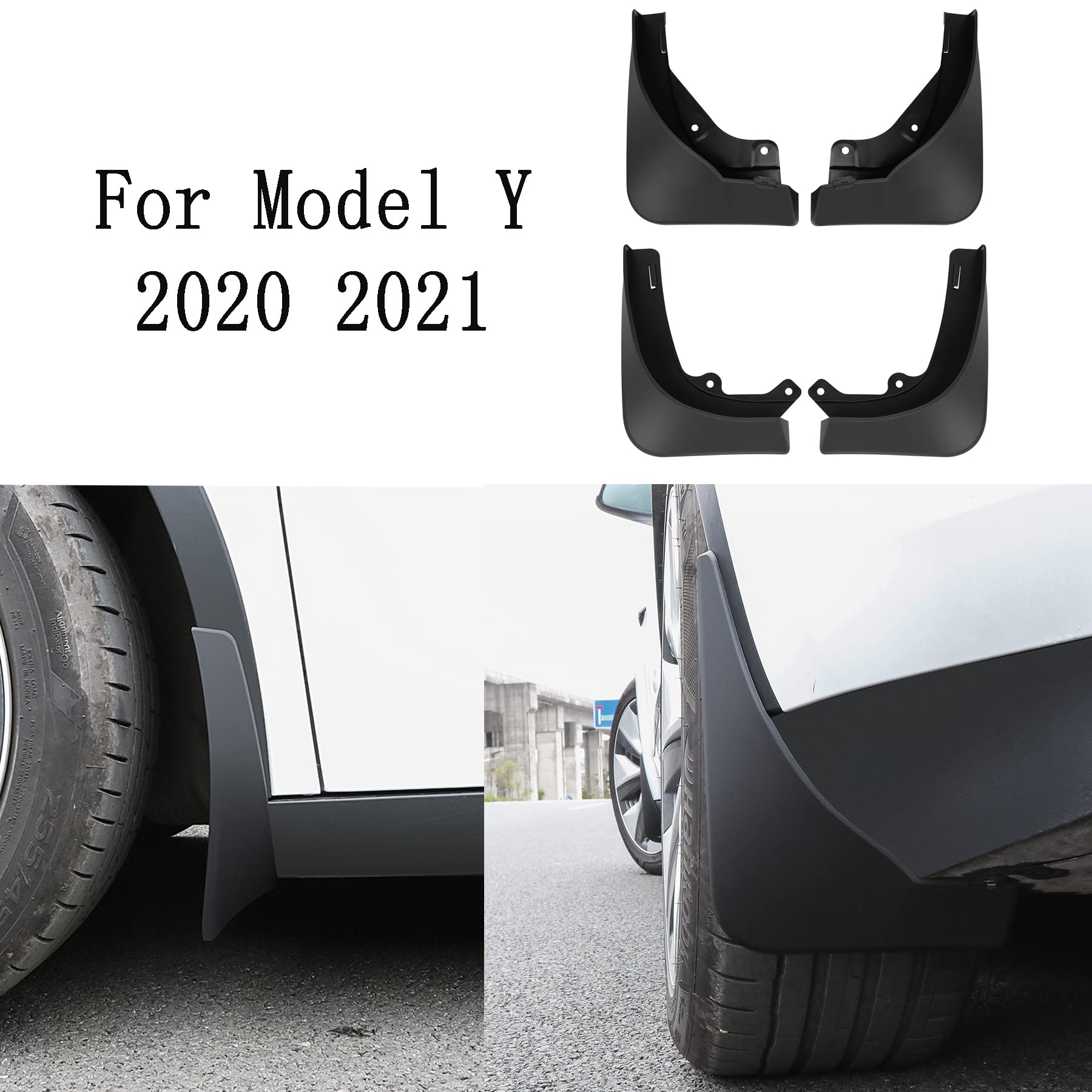 Tesla Exterior Protection Motrobe Mud Flaps For 2025-2026 Tesla Model Y ...
