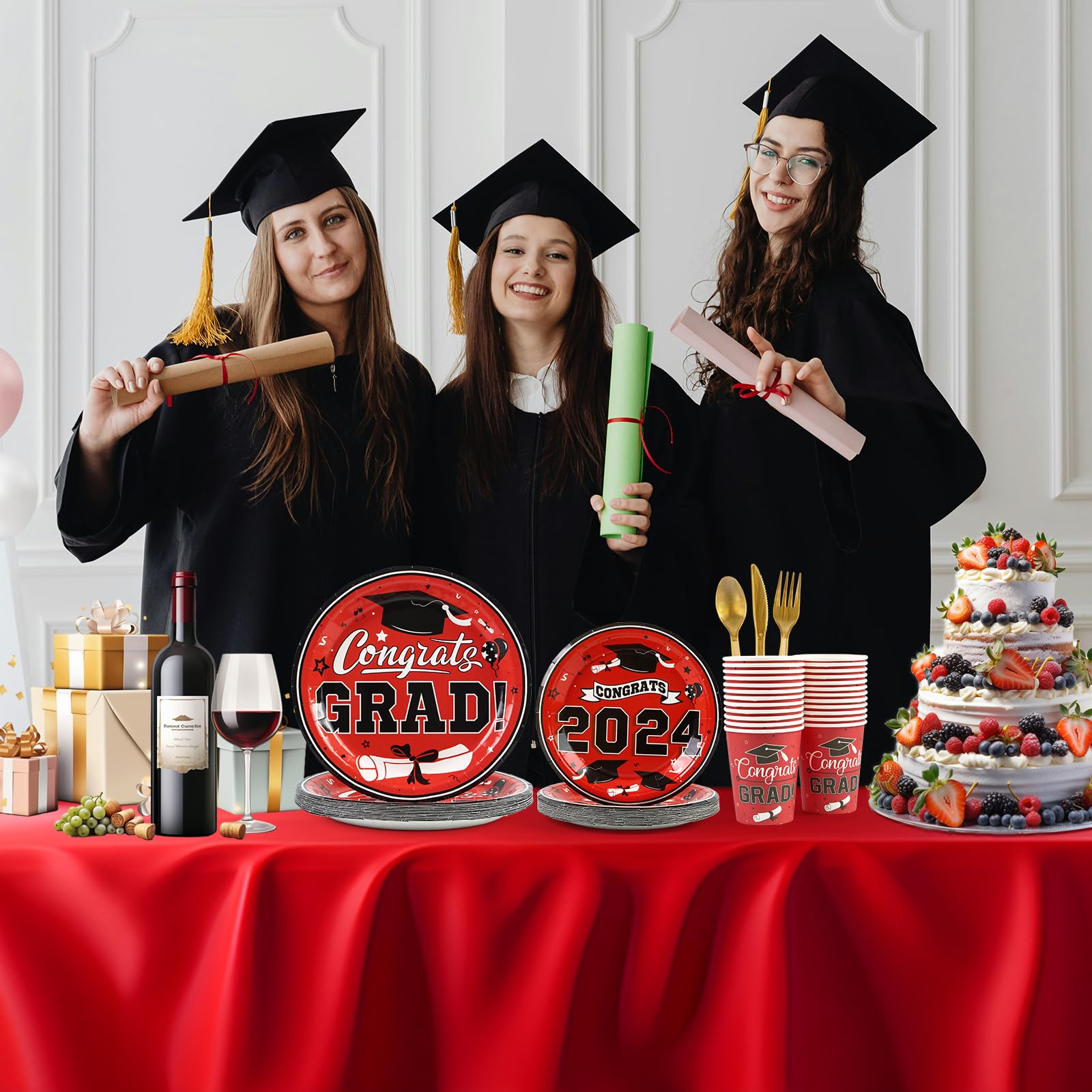 Snapklik.com : BOKFJBP Graduation Party Supplies, Congrats Grad Plates ...