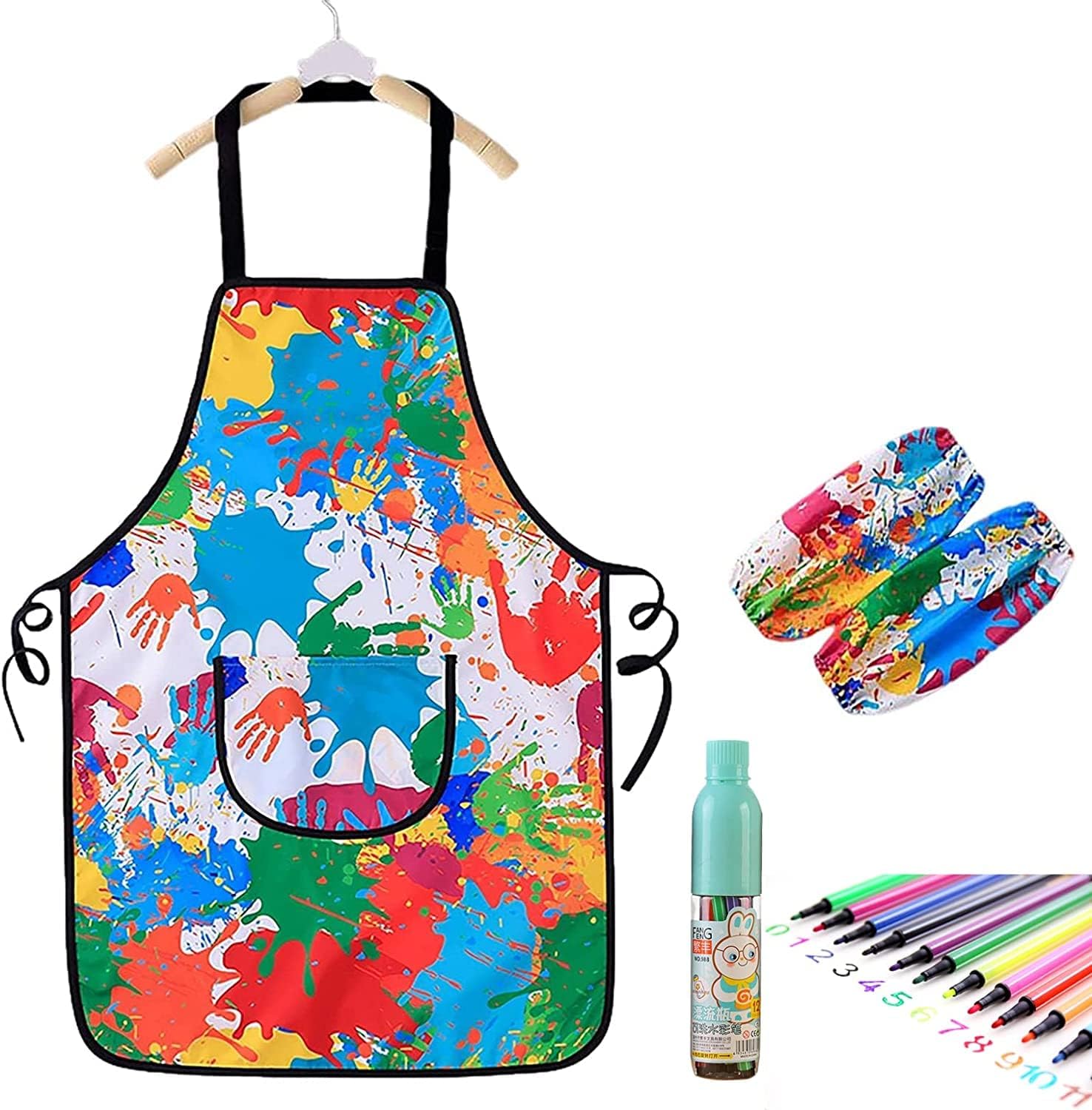 Kids Apron, Graffiti Waterproof Kids Painting Apron Kids Art Workwear ...