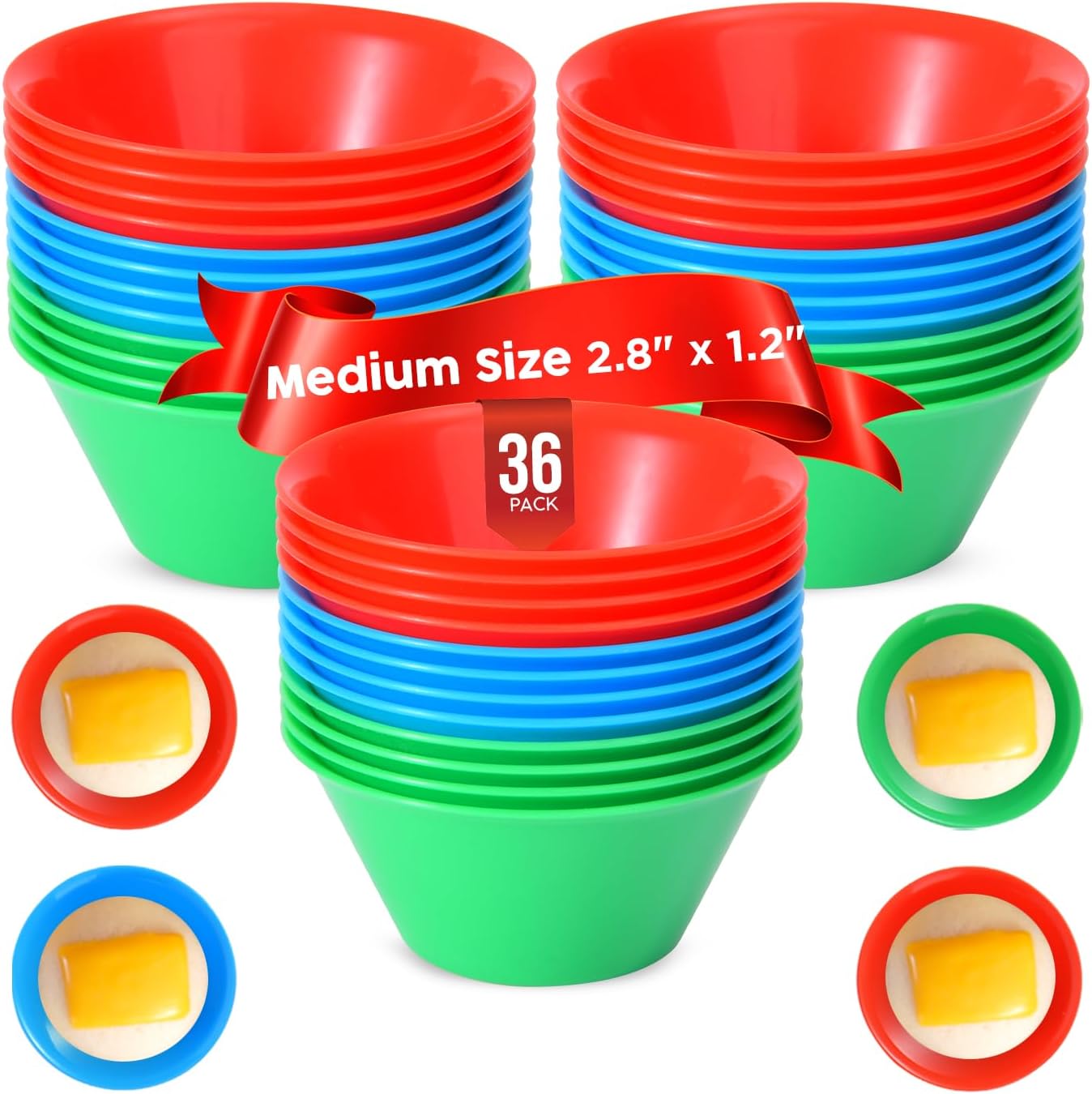 Amazon.com: MEDIUM Size (2.8" x 1.2") 36 Pcs Puto Molder Filipino ...