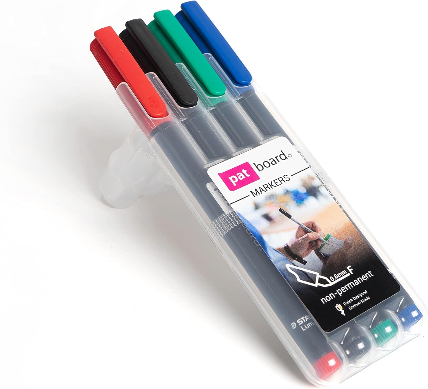 Amazon.com : PATBOARD Non-permanent Markers - Set of 4 - Black, Green ...