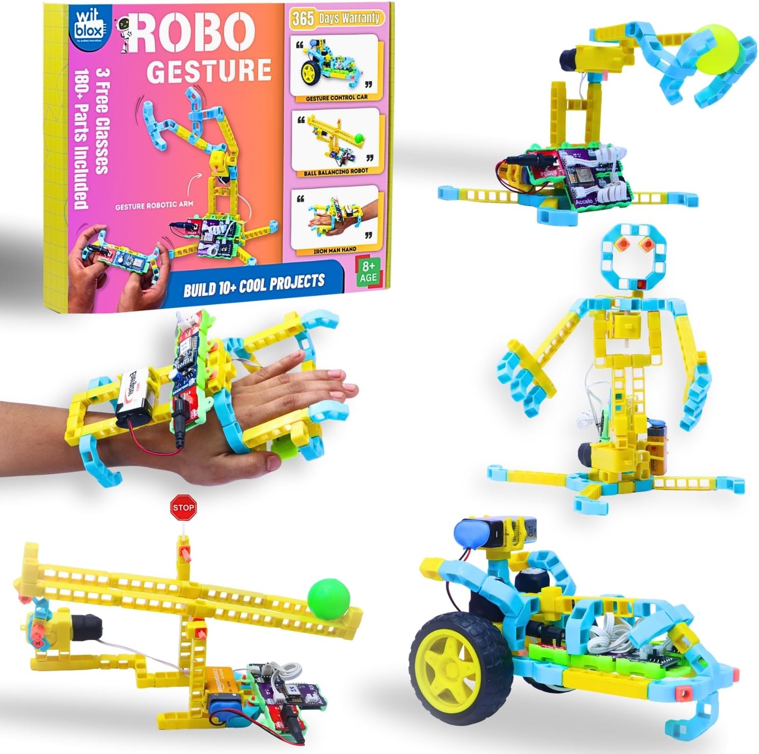 Buy WitBlox DIY Robotics Kit for Kids Robo Gesture Sensor Modular Kit ...