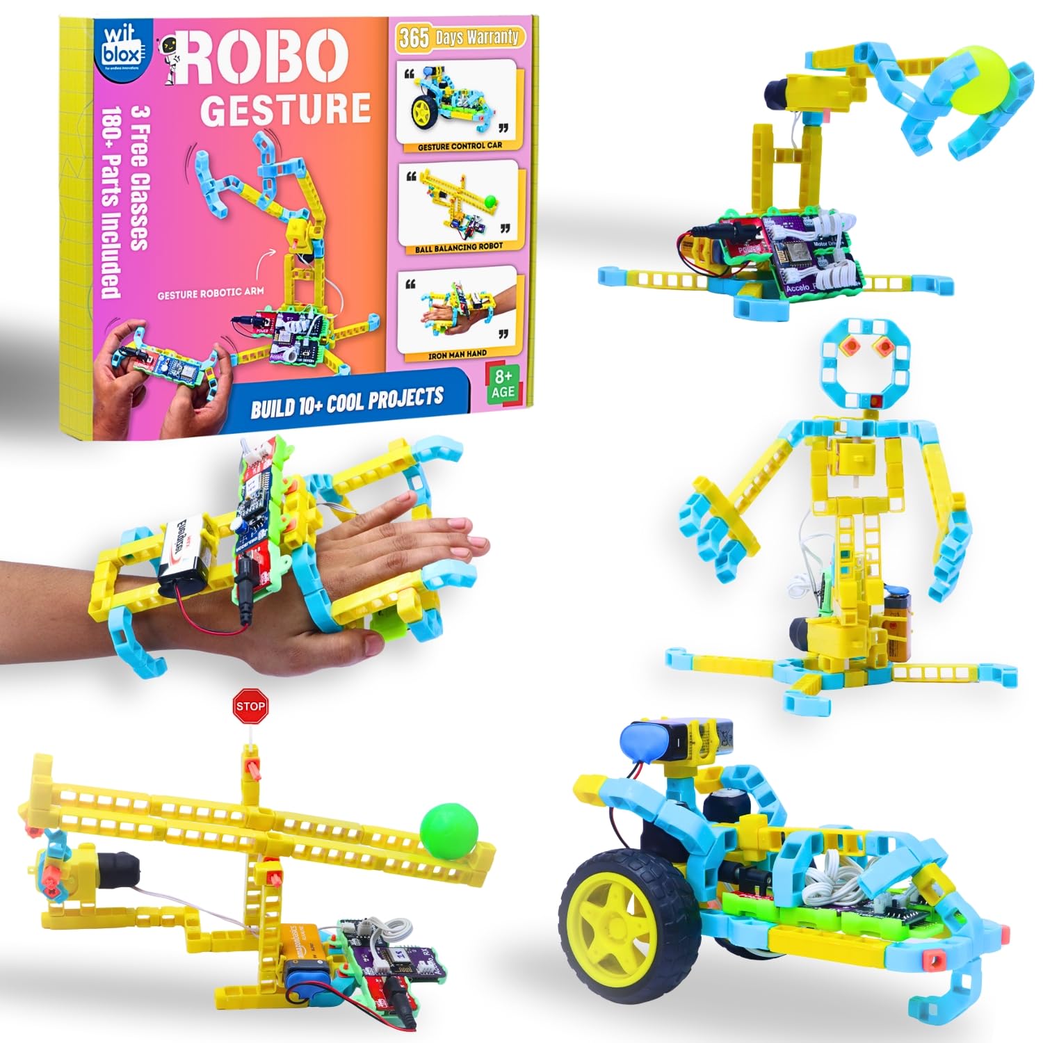 Buy WitBlox DIY Robotics Kit for Kids Robo Gesture Sensor Modular Kit ...