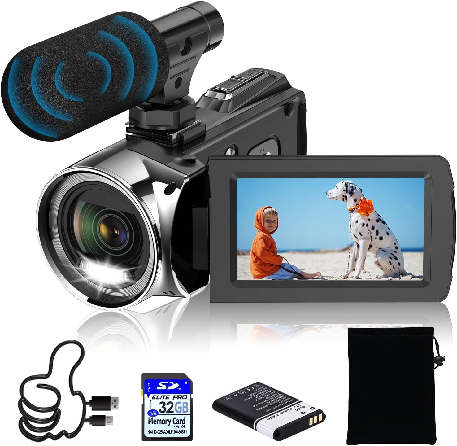 Windancy Video Camera FHD 1080P 48MP 4K Camcorder for YouTube, Video ...