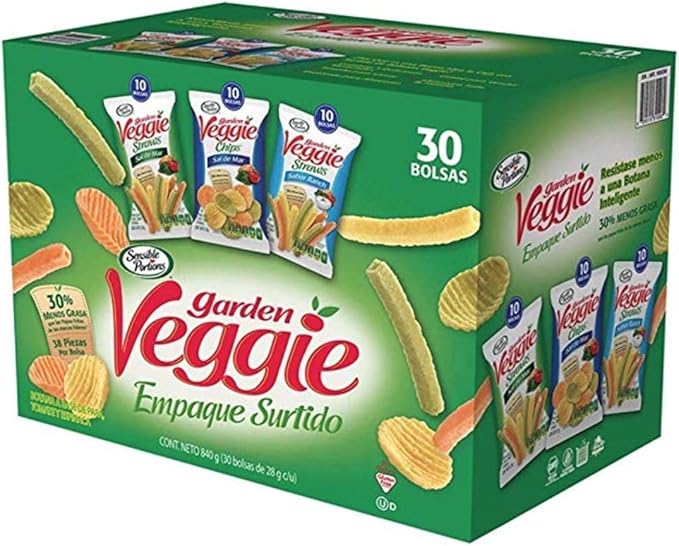 Garden Veggie - Veggie papas fritas empaque surtido, 30 bolsas de 28 g ...