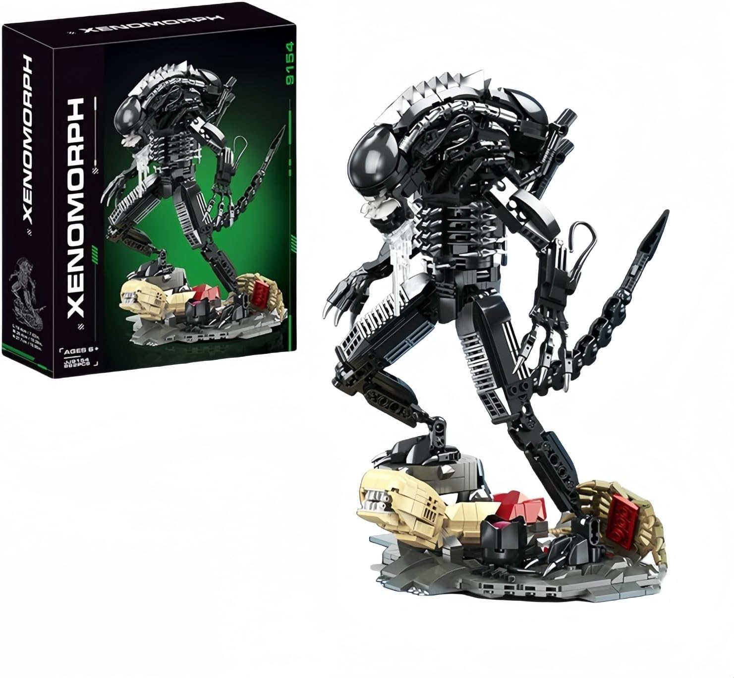 JVAVNE Xenomorph Building Set, 882 PCS Xenomorph Action Figure Building ...