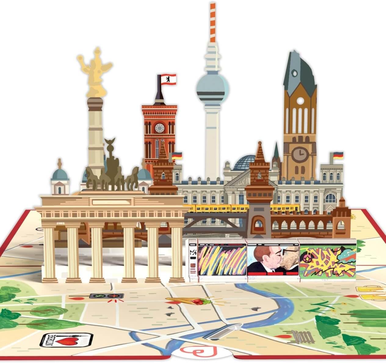 Reisegutschein Berlin, Wochenende I Städtetrip Berlin als Pop Up Karte ...