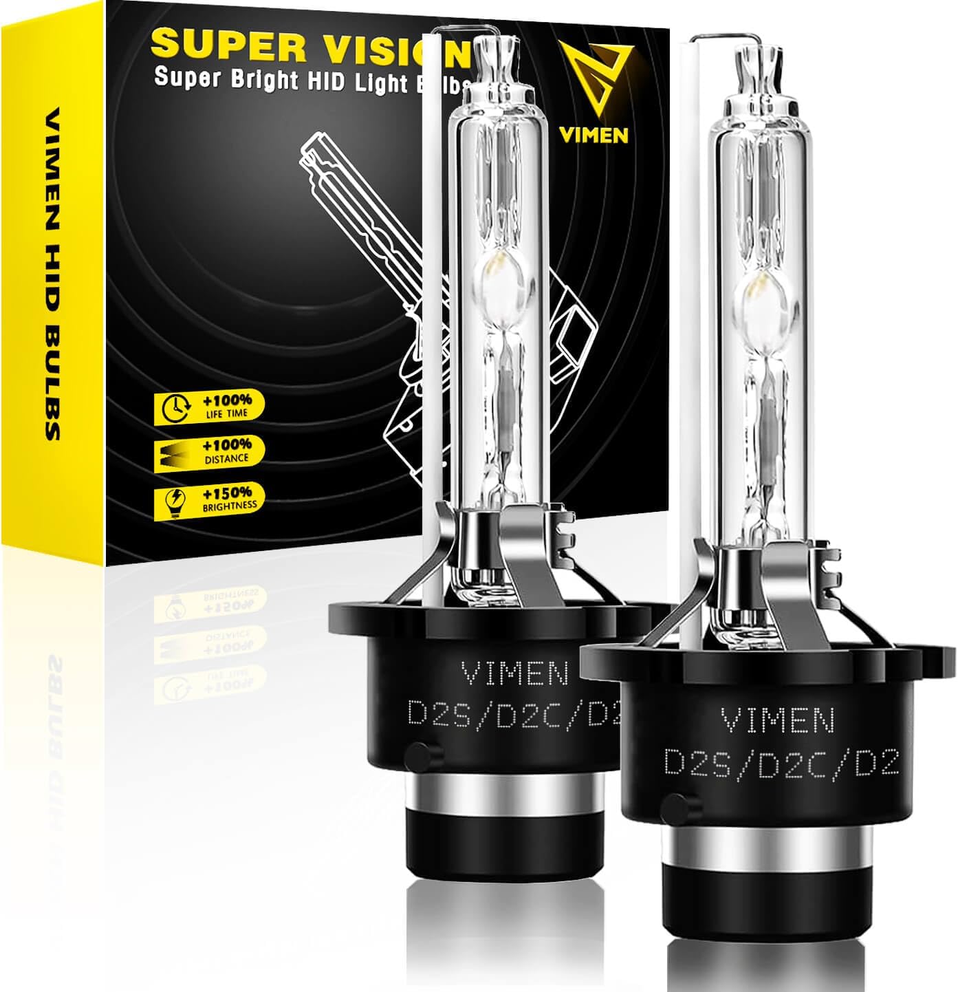 Amazon | VIMEN ヘッドライト D2S HID バルブ 6000K 35W 純正交換用 HIDライト 12V 車用 HID 交換球 ...
