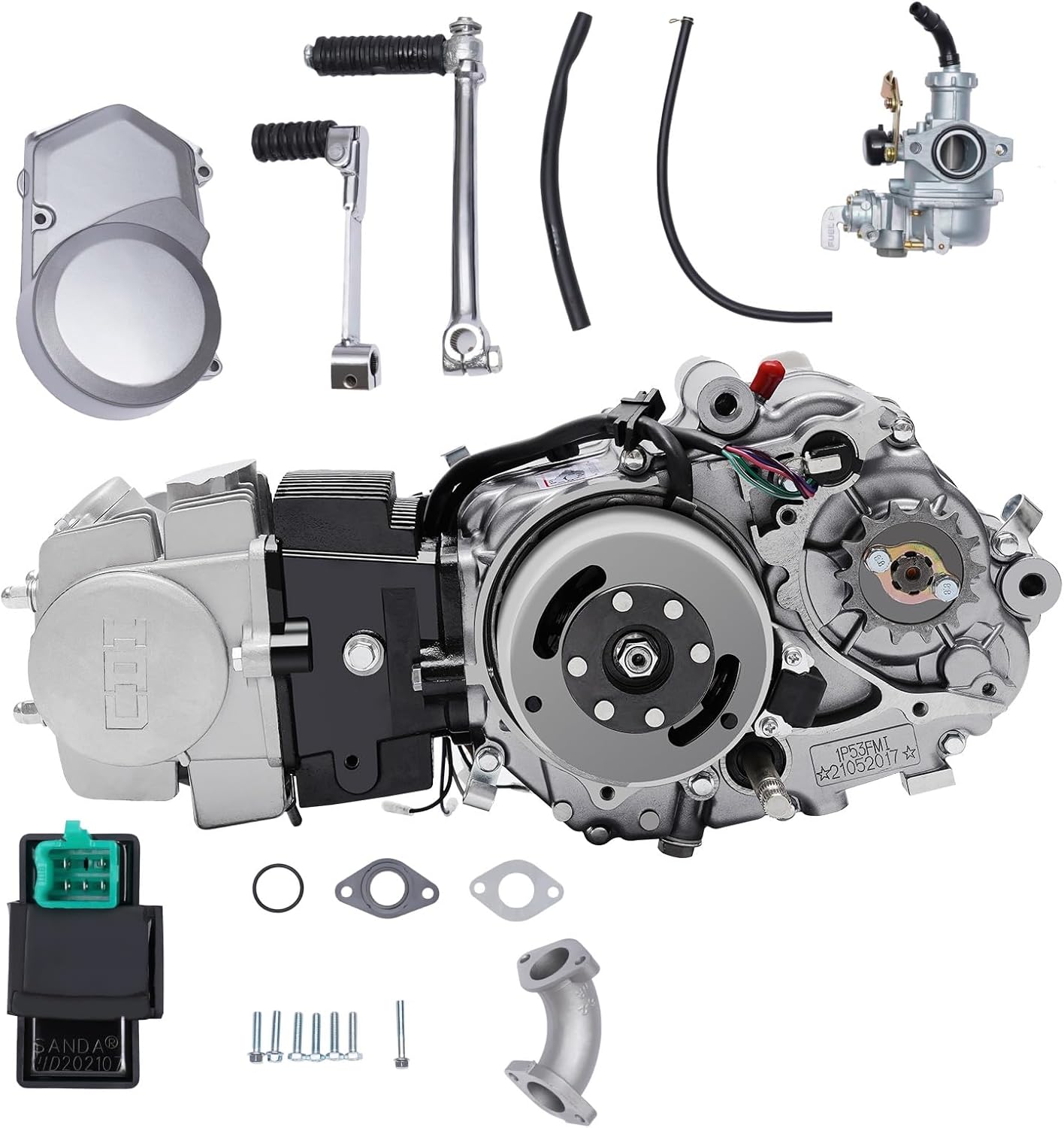 Amazon.com: LIAPDG 4-Stroke Horizontal Racing Engine, 140CC Single ...