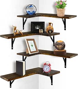 Amazon.com: Asvor Clark Corner Floating Shelves, Corner Shelf Wall ...