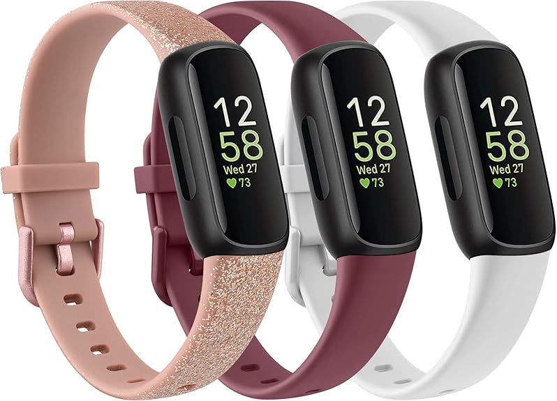 Amazon.com: 3 Pack Bands for Fitbit Inspire 3 Bands for Women Men ...