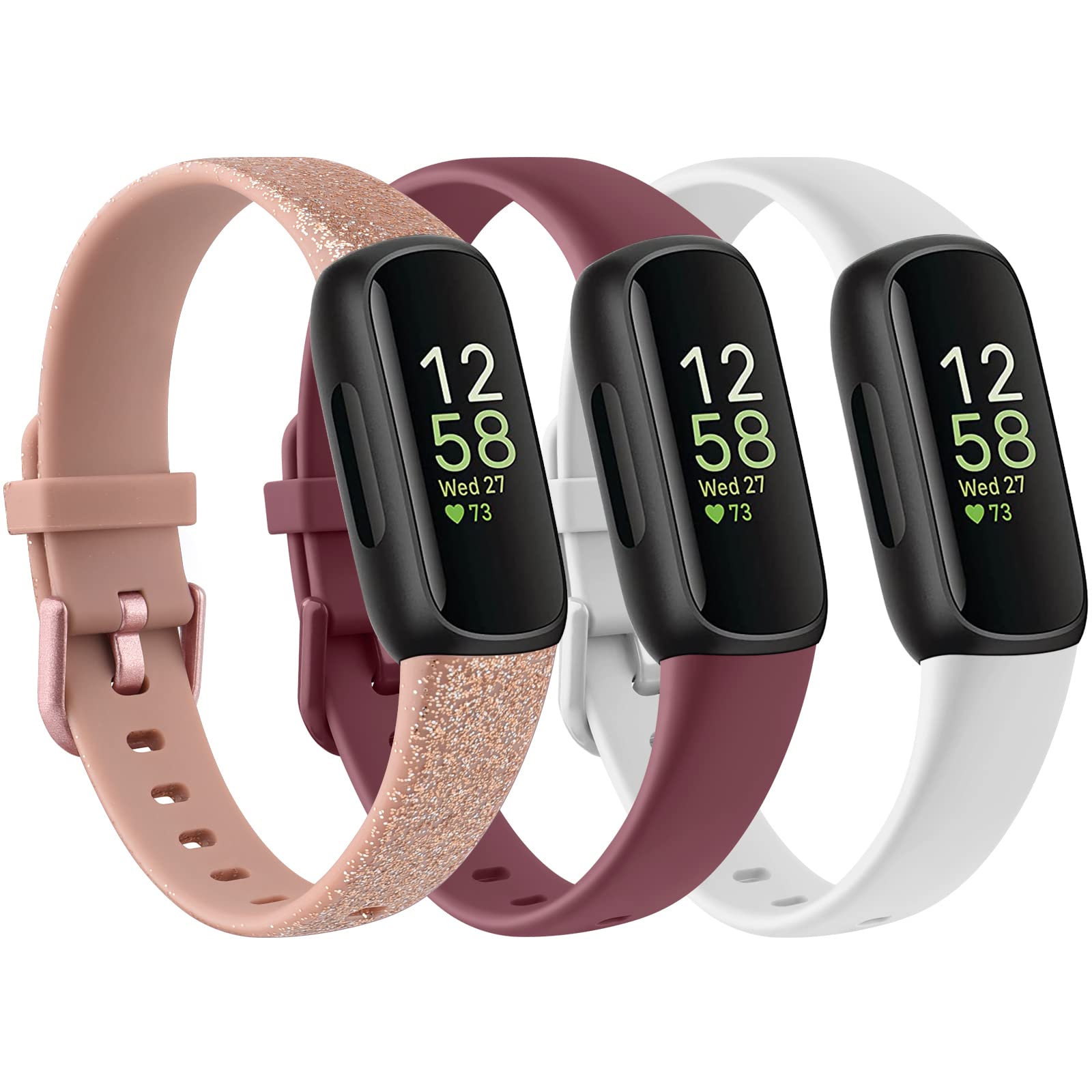 Amazon.com: 3 Pack Bands for Fitbit Inspire 3 Bands for Women Men ...
