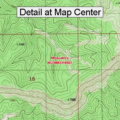 Amazon.com : USGS Topographic Quadrangle Map - Mescalero, New Mexico ...