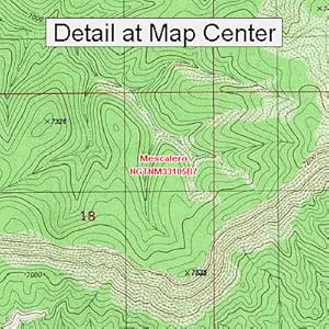 Amazon.com : USGS Topographic Quadrangle Map - Mescalero, New Mexico ...