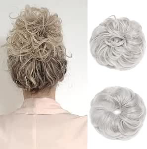 Gairyan Haarstukje met Elastiekje Knot Dutt Haar Messy Hair Scrunchies ...